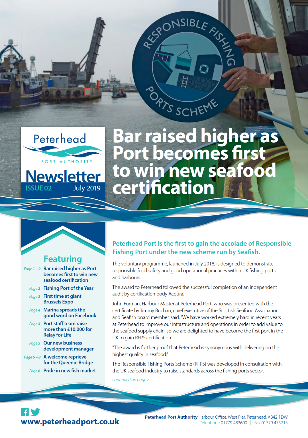Our latest newsletter | Peterhead Port Authority